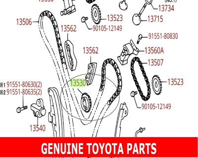 NEW OEM TOYOTA V6 4.0 1GRFE 4RUNNER FJ TACOMA TUNDRA GEAR 13530-0P010 ...