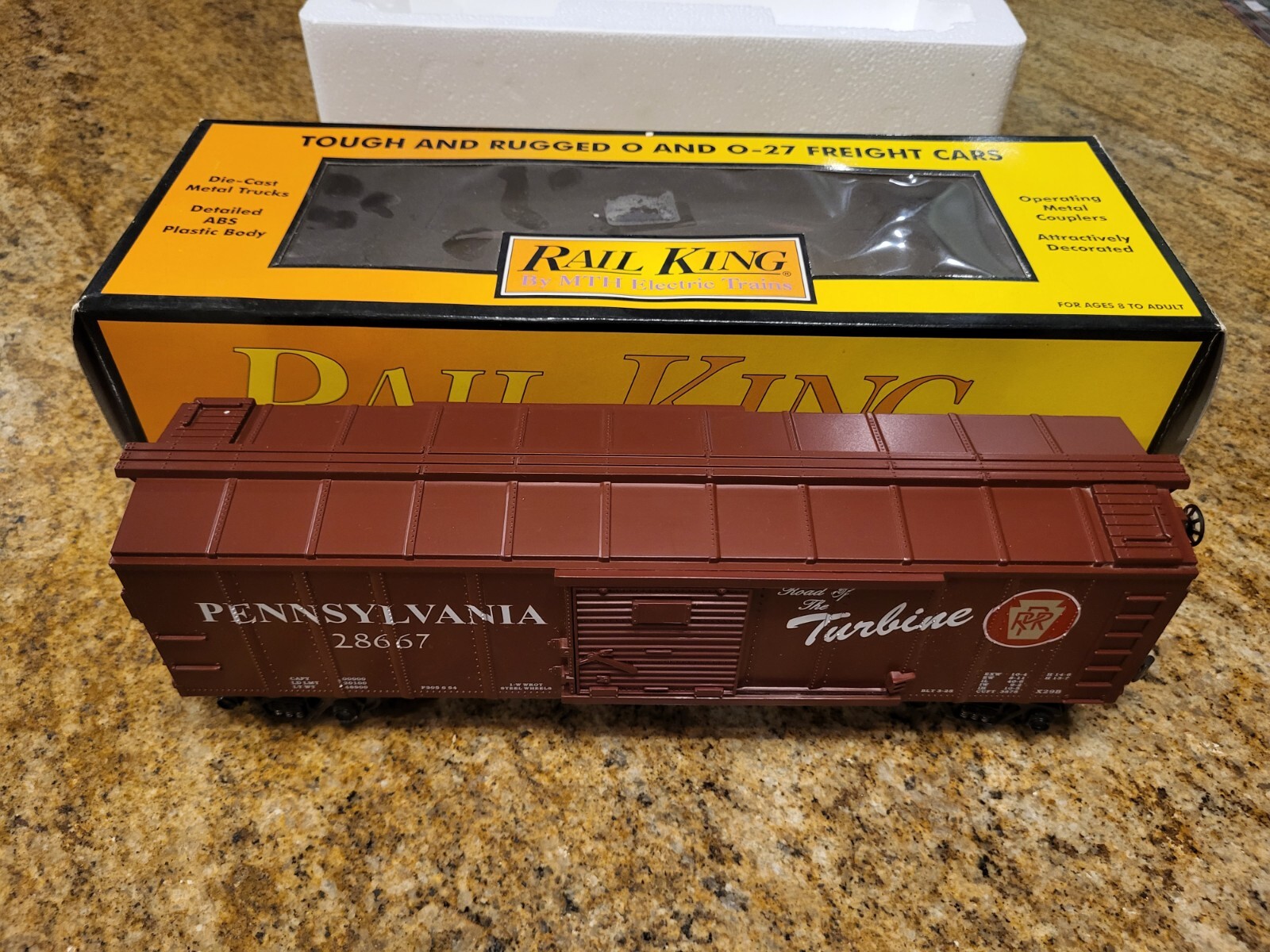 MTH Rail King Pennsylvania 28667 "Route of the Turbine" Box Car #30 ...