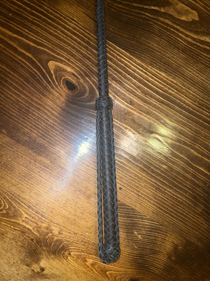Horse Riding Crop Whip Bat - Hand Braided Black Leather EPT Tack 30" | eBay