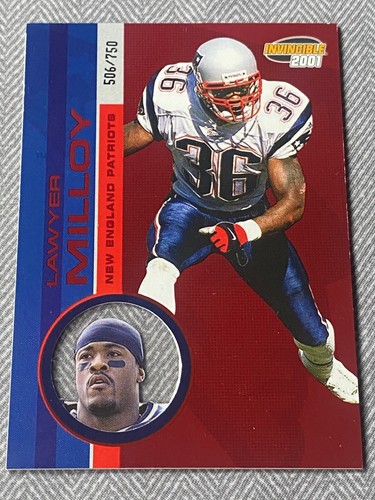 2001 Pacific Invincible Red /750 Lawyer Milloy #142 | eBay