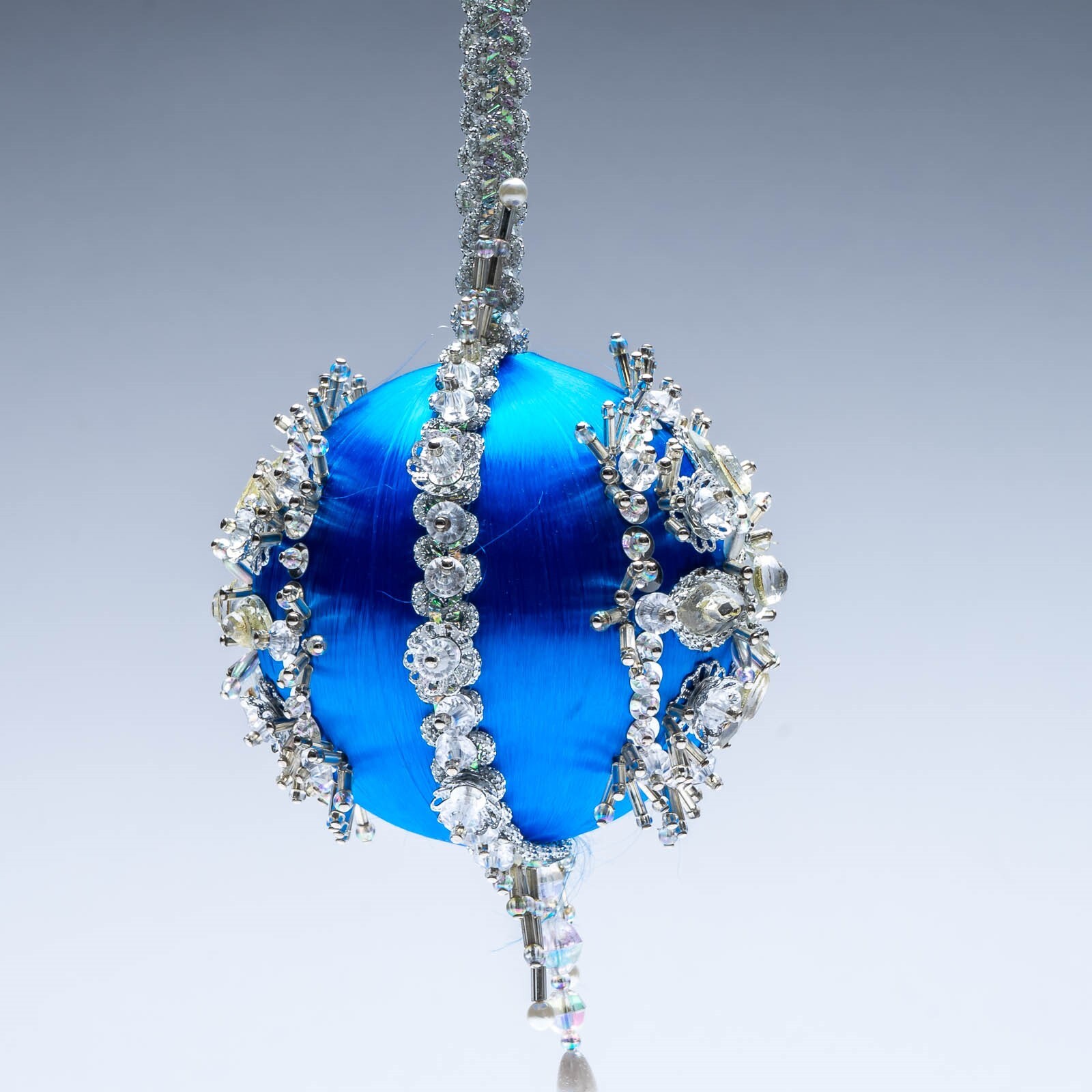 Cracker Box Diamonds are Forever Bead Sequin Christmas Ornament Vintage ...