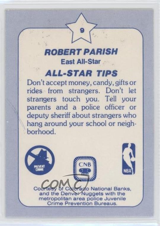 1984 Star All-Star Game Denver Police Robert Parish #9 HOF | eBay