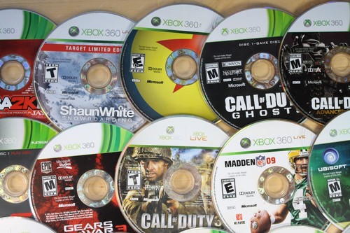 Lot of 25 Loose Xbox 360 Disc Only Video Games Scratched Untested As-Is ...
