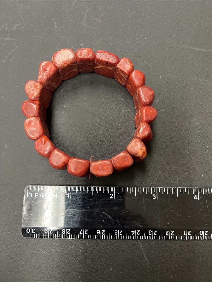 Red Stone Elastic Bracelet | eBay
