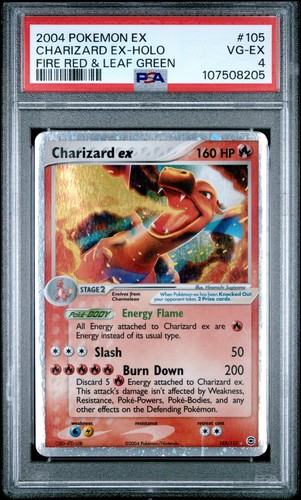 2004 POKEMON EX FIRE RED & LEAF GREEN #105 CHARIZARD EX-HOLO PSA 4 | eBay