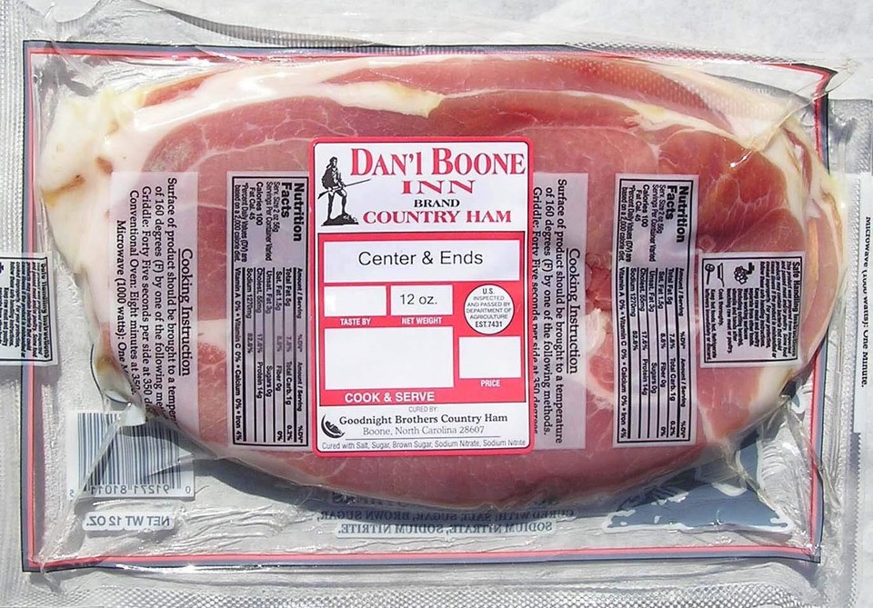 Dan'l Boone Country Ham 12oz package with Red Eye Gravy Sample 2 Piece ...