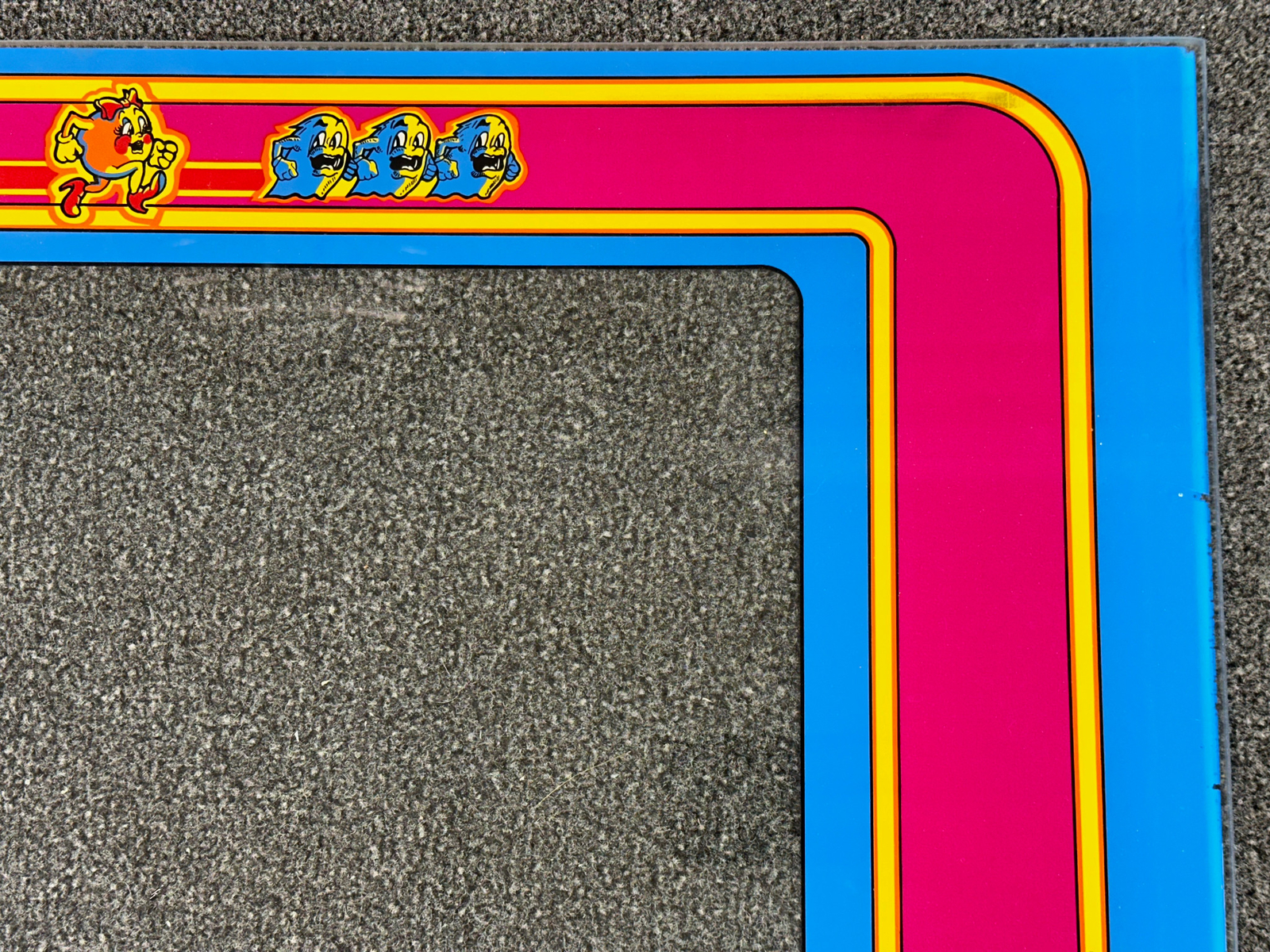 Midway Ms. Pac-Man Pacman Arcade Video Game Bezel Silk Screened ...