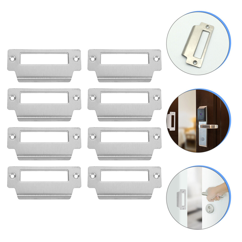 8 Pcs Guide Lock Door Latch Plate Striker Plates for Interior Doors ...