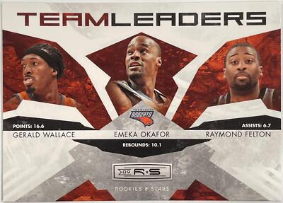 09-10 Rookies & Stars #3 Gerald Wallace Emeka Okafor Raymond Felton ...