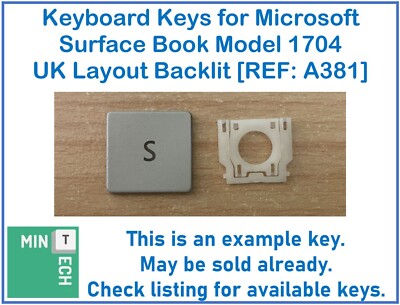 Keyboard Replacement Keys for Microsoft Surface Book Model 1704 UK ...