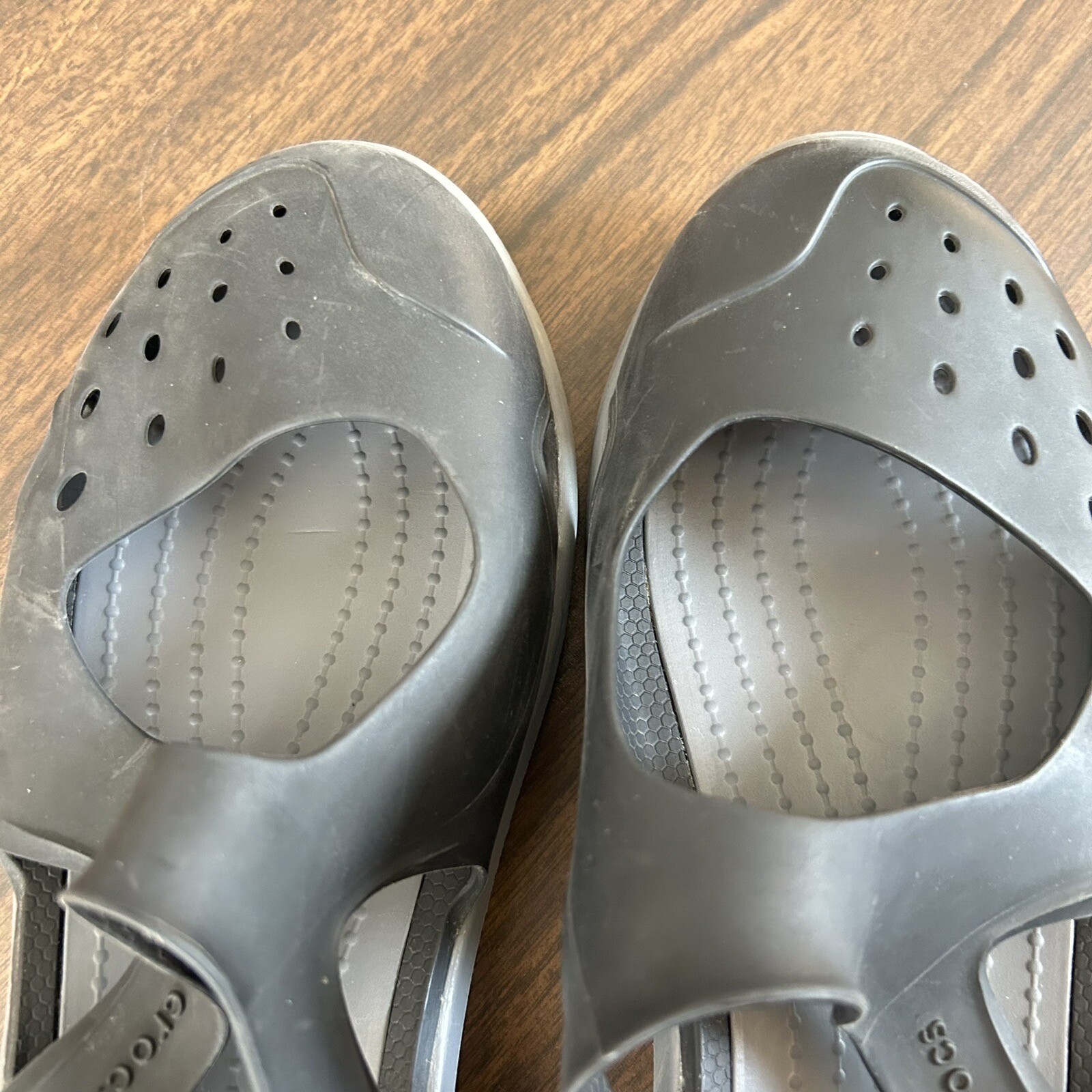 CROCS Iconic Swiftwater Black Closed Toe Slingback Wo… - Gem