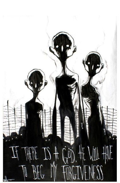 God Holocaust Beg for Forgiveness Jewish Original Art Artwork Poster ...