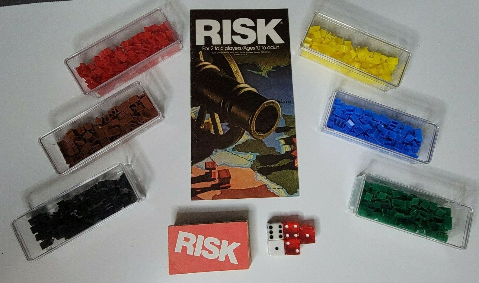 Vintage Risk Instruction Dice Roman Numerals Cards Replacement Part ...