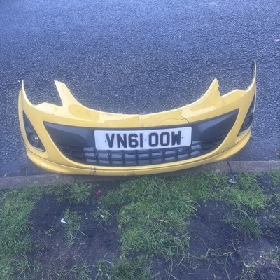 Vauxhall Corsa D Bumper Front Yellow Z40Q Facelift Corsa Front Bumper ...