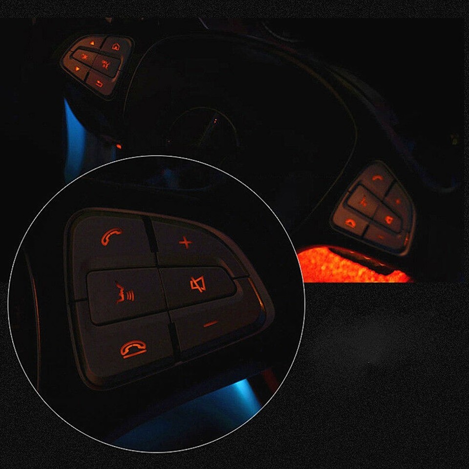 Silver Car Steering Wheel Button Covers Kit Protection ABS 12pcs/set ...