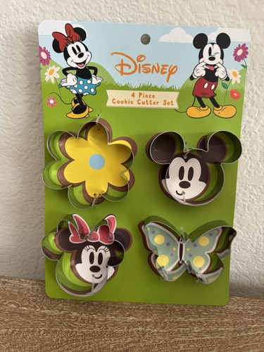 Disney 4 Piece Cookie Cutter Set Flower, Mickey, Minnie, Butterfly | eBay