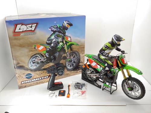 Losi RC Motorcycle Promoto-MX 1/4 Motorcycle Ready-to-Run Combo Green ...