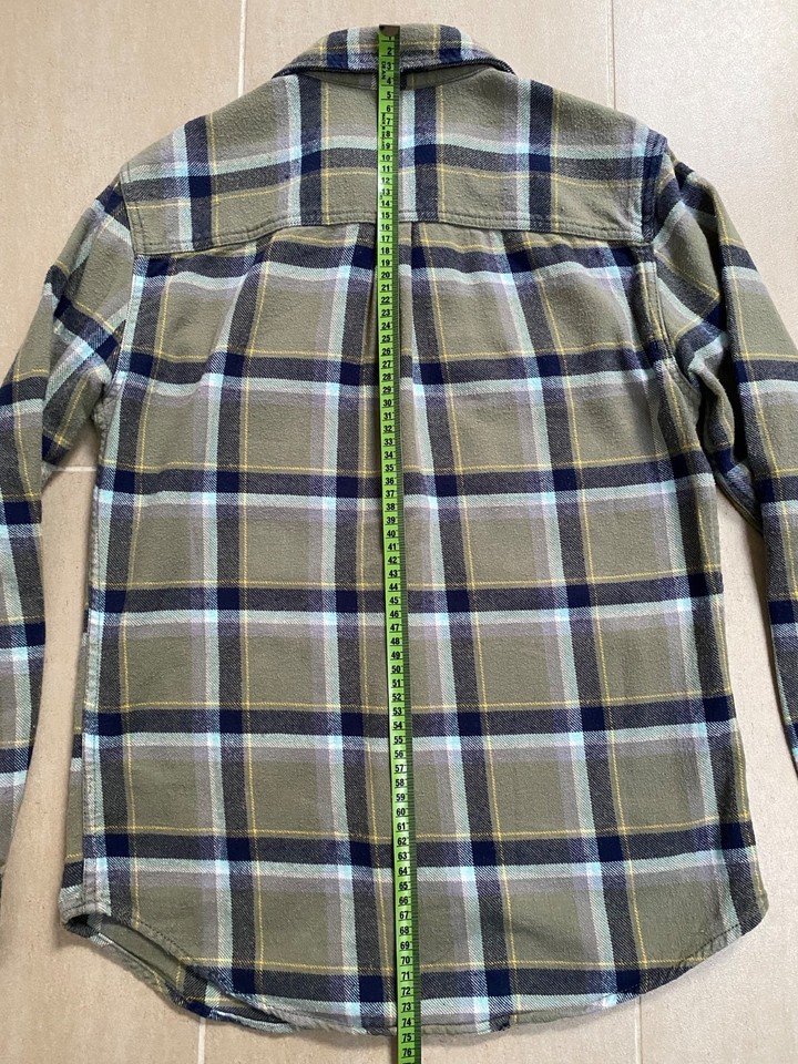 Mens Mossimo Supply Co Brushed Cotton Long Sleeved Green Check Shirt sz ...