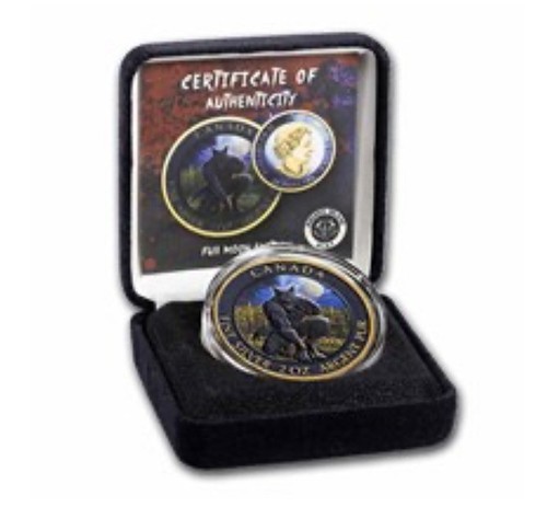 2021 Canada Werewolf 2 Oz Silver Coin .999 Full Moon Edition With Box ...