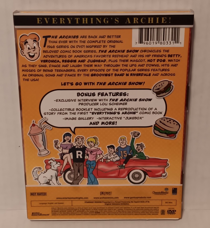 The Archies - The Complete Original Series (DVD, 2007, 2-Disc Set) NO ...