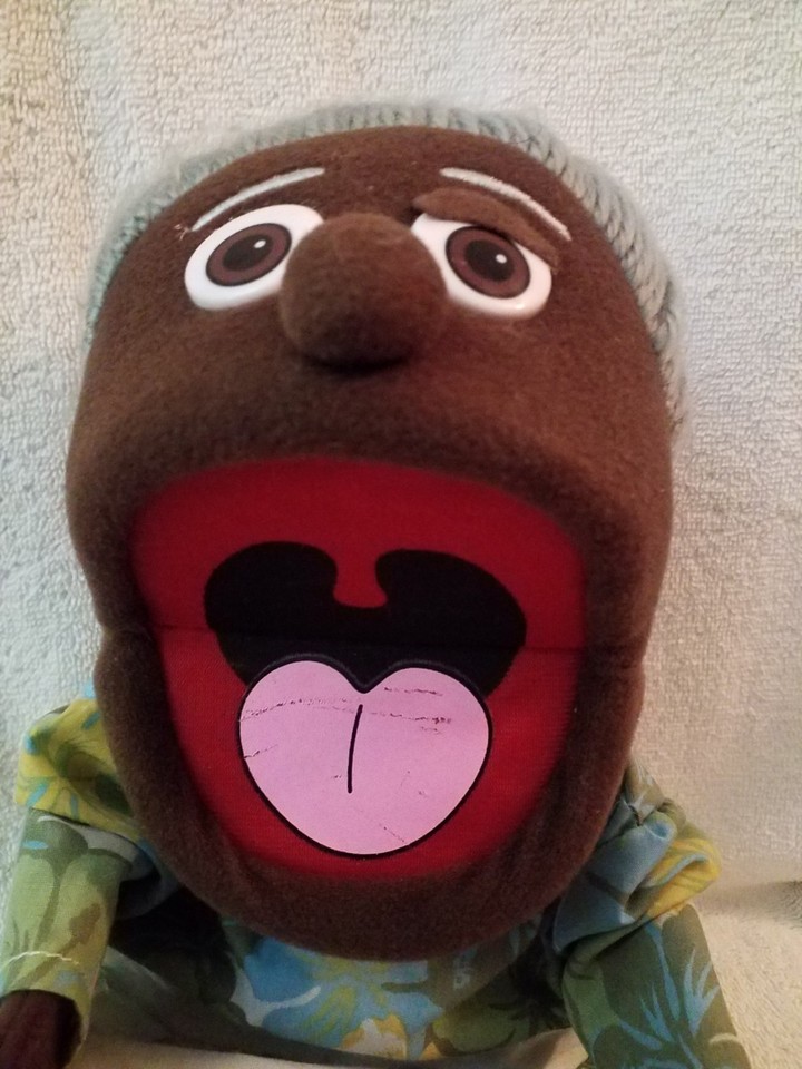 Granny Black African American Grandma Silly Hand Puppets Green Floral ...