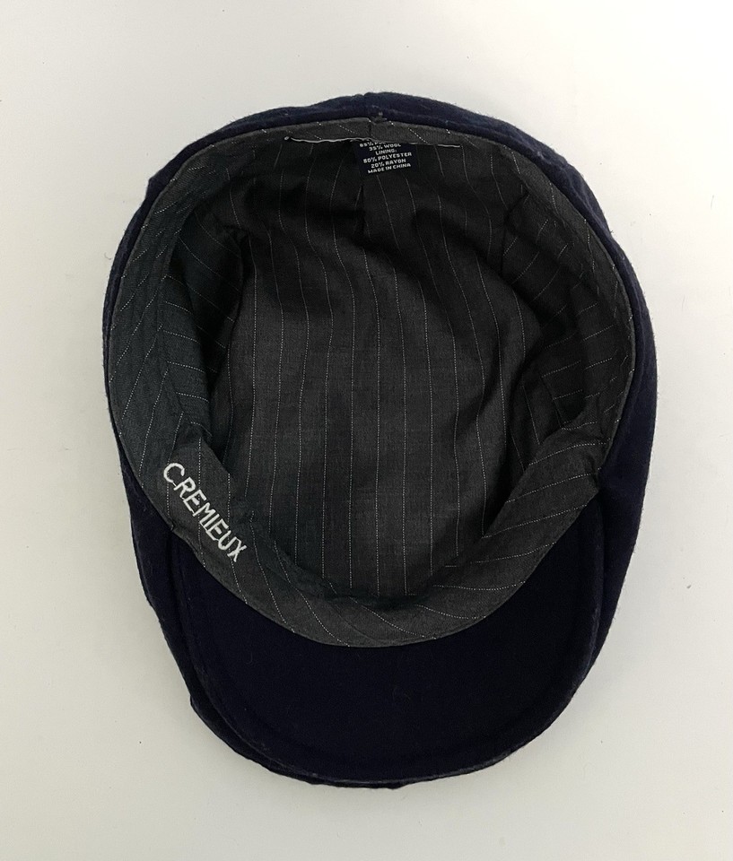 Daniel Cremieux Collection Newsboy Hat Navy Blue Newsie Cap Size L/XL ...