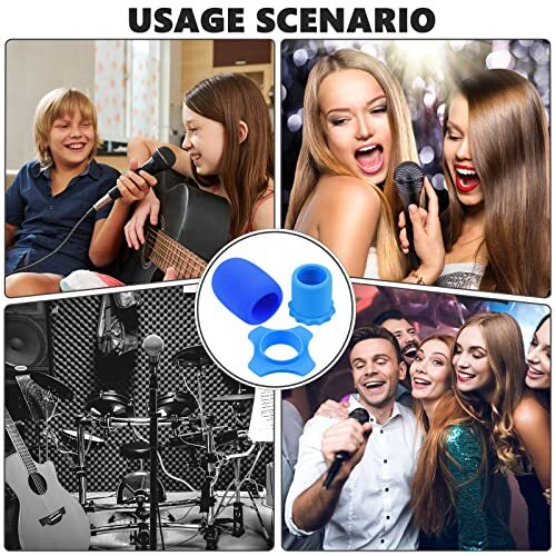 8 Set Shakeproof Wireless Handheld Microphone Protection Silicone Ri | eBay