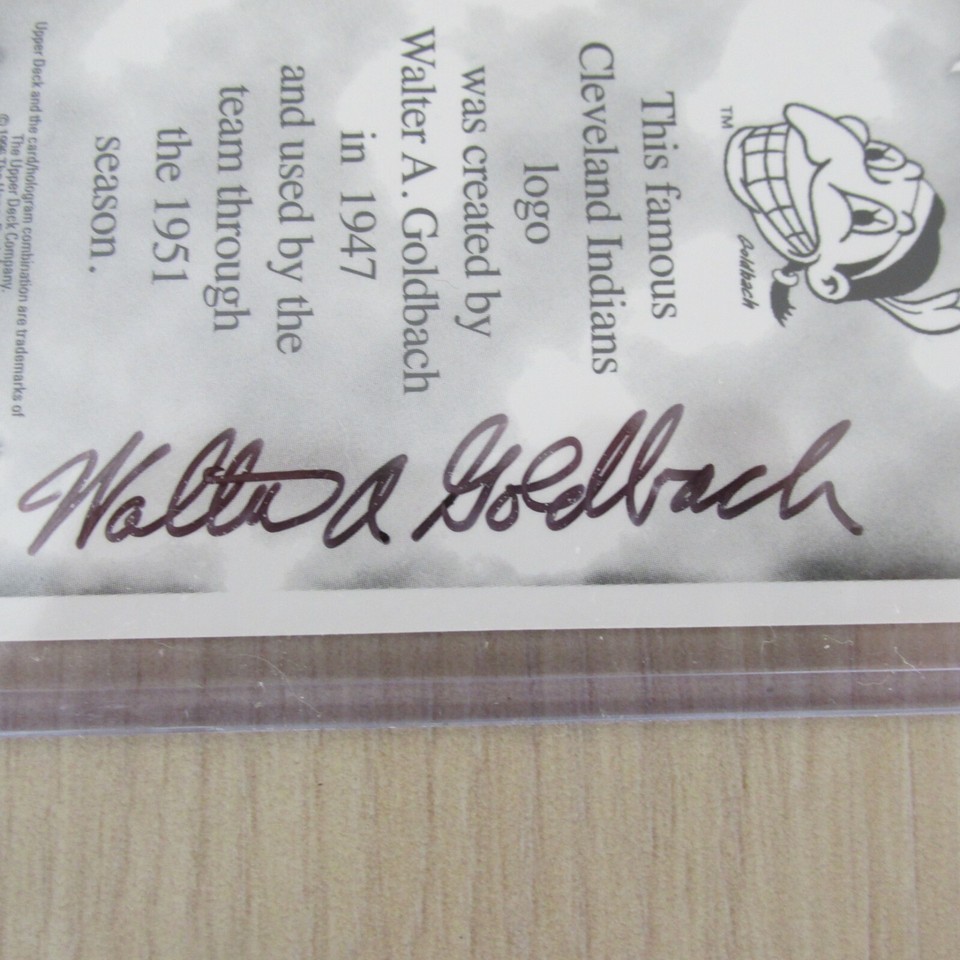 CLEVELAND INDIANS "CHIEF WAHOO" 1948 WORLD SERIES Signed Walter ...