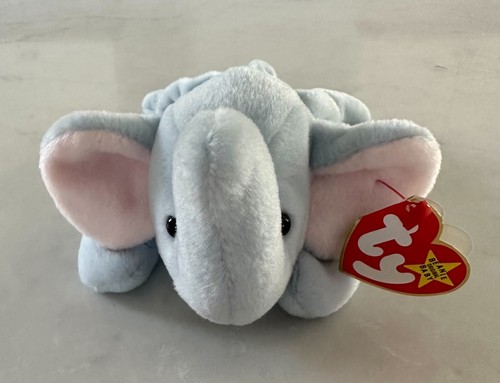 *Rare* Peanut the Elephant - Light Blue - Ty Beanie Baby 1995 - New ...
