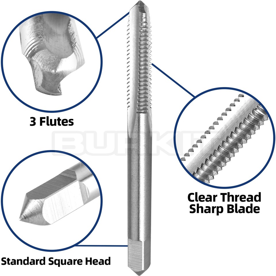 No 0-80 UNF Thread Tap Right Hand, HSS 0 x 80 UNF Straight Fluted Tap ...