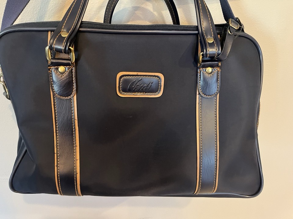 Vintage VERDI Luggage Carry Case On Travel Duffle Bag 18”x12”x9” Blue ...