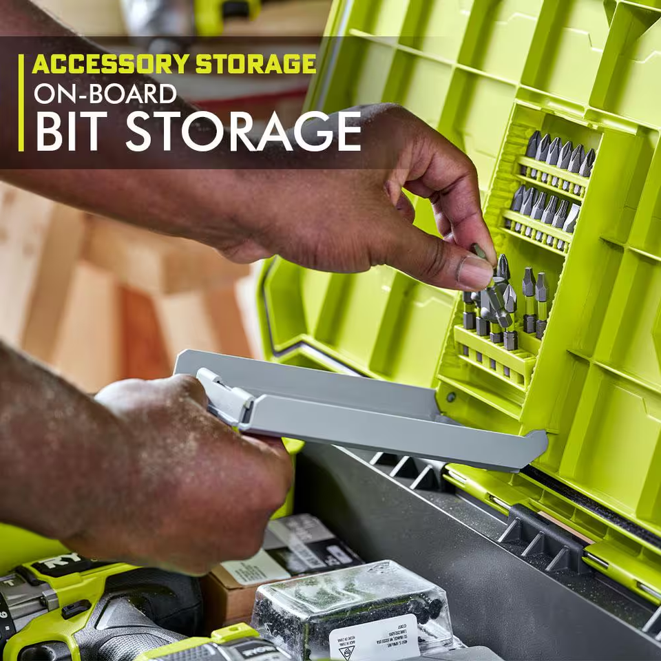 RYOBI 22" LINK Rolling Modular Tool Box Storage System 200lbs Bundle ...