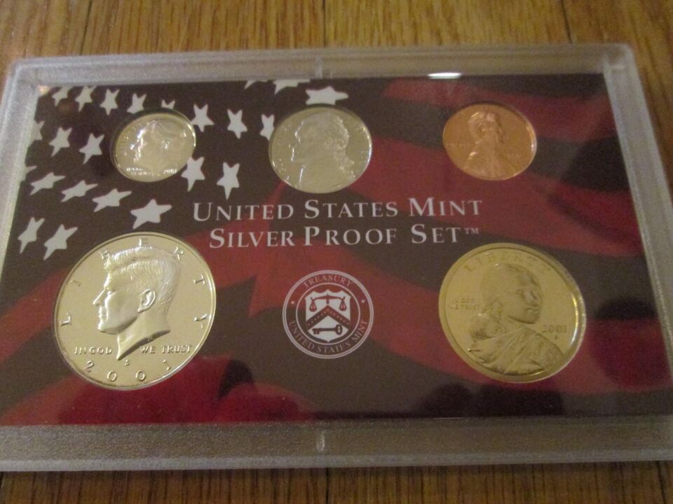 2001 Silver Proof Set Partial U.S. Mint 5 Coin Set No Box/Coa Silver Half & Dime | eBay