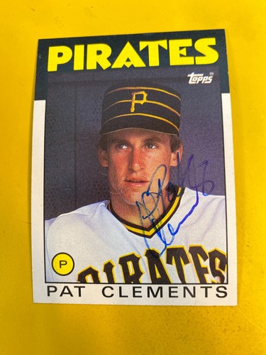 RS6176 1986 Topps #754 Pat Clements PIRATES HAND SIGNED AUTOGRAPH | eBay