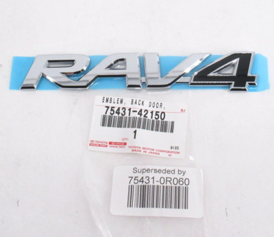 Genuine OEM Toyota 75431-0R060 "RAV4" Rear Nameplate Emblem Badge 2004 ...