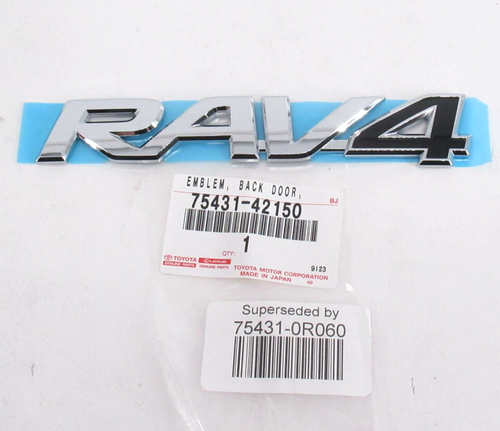 Genuine OEM Toyota 75431-0R060 "RAV4" Rear Nameplate Emblem Badge 2004 ...