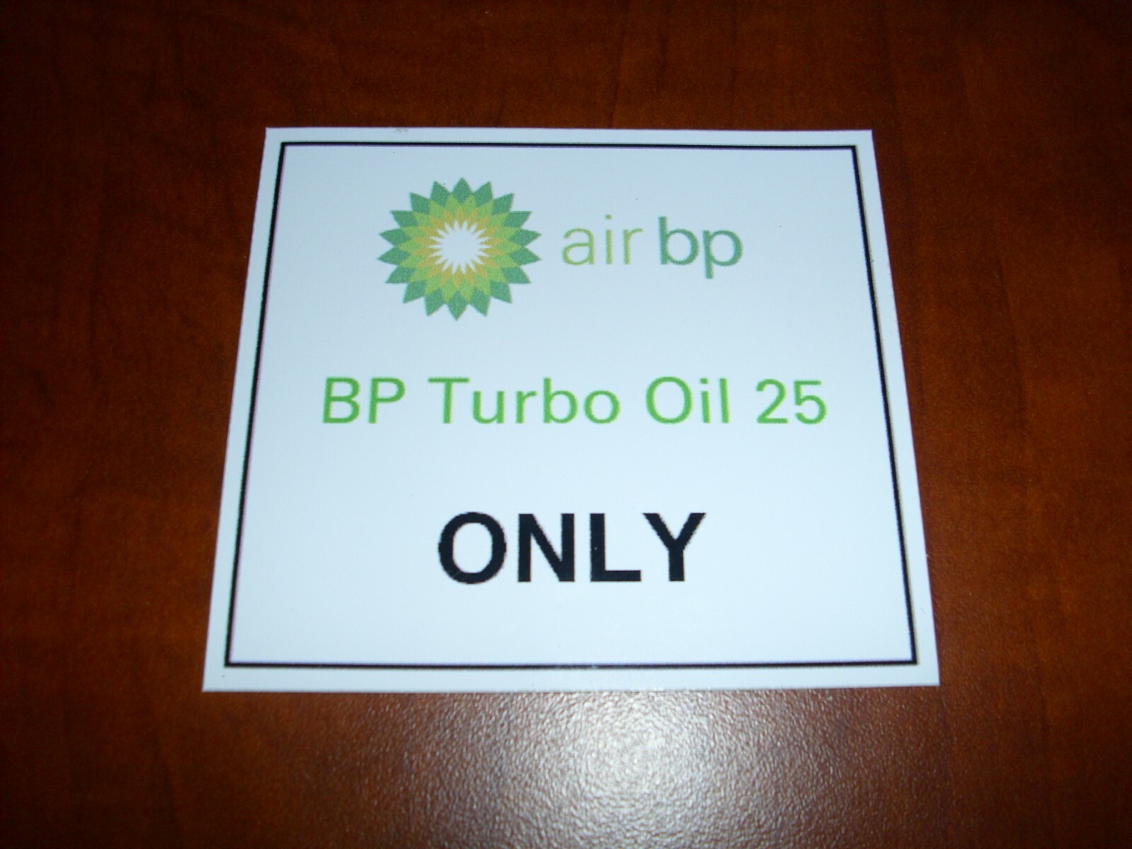 BP Turbo Oil 25 Placard | eBay