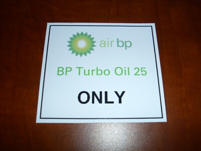 BP Turbo Oil 25 Placard | eBay