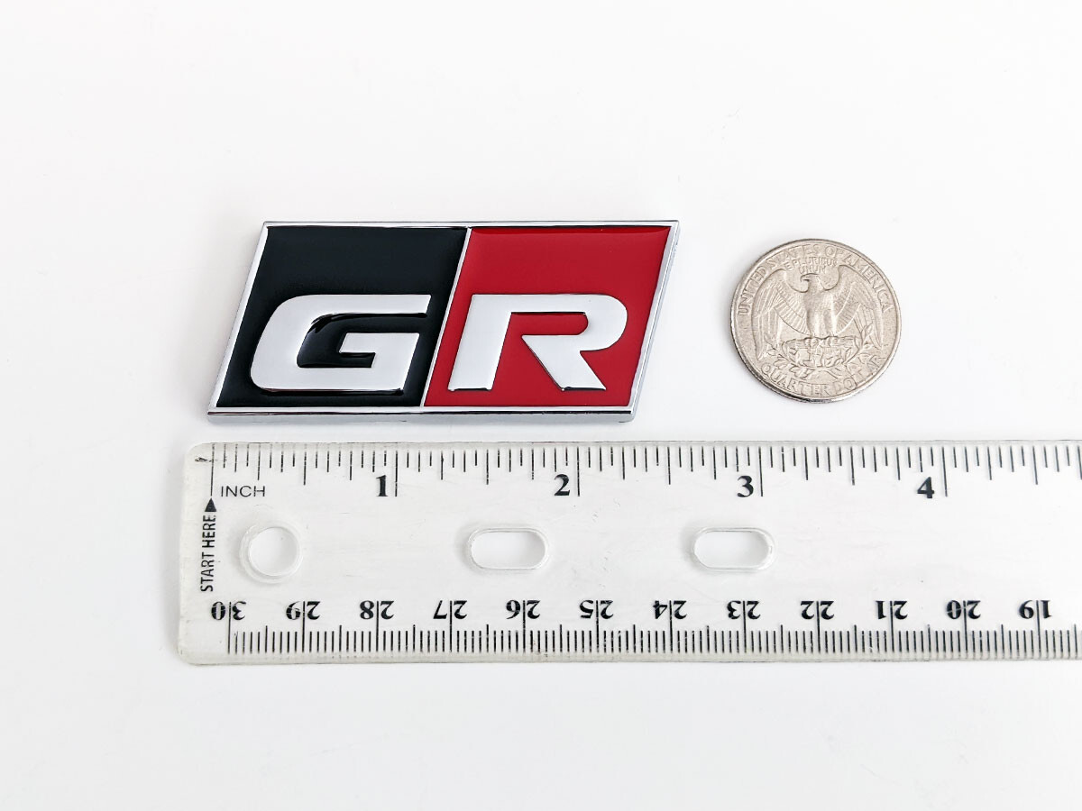 Toyota GR Gazoo Racing Silver Emblem Decal Badge Sticker Nameplate 3D ...