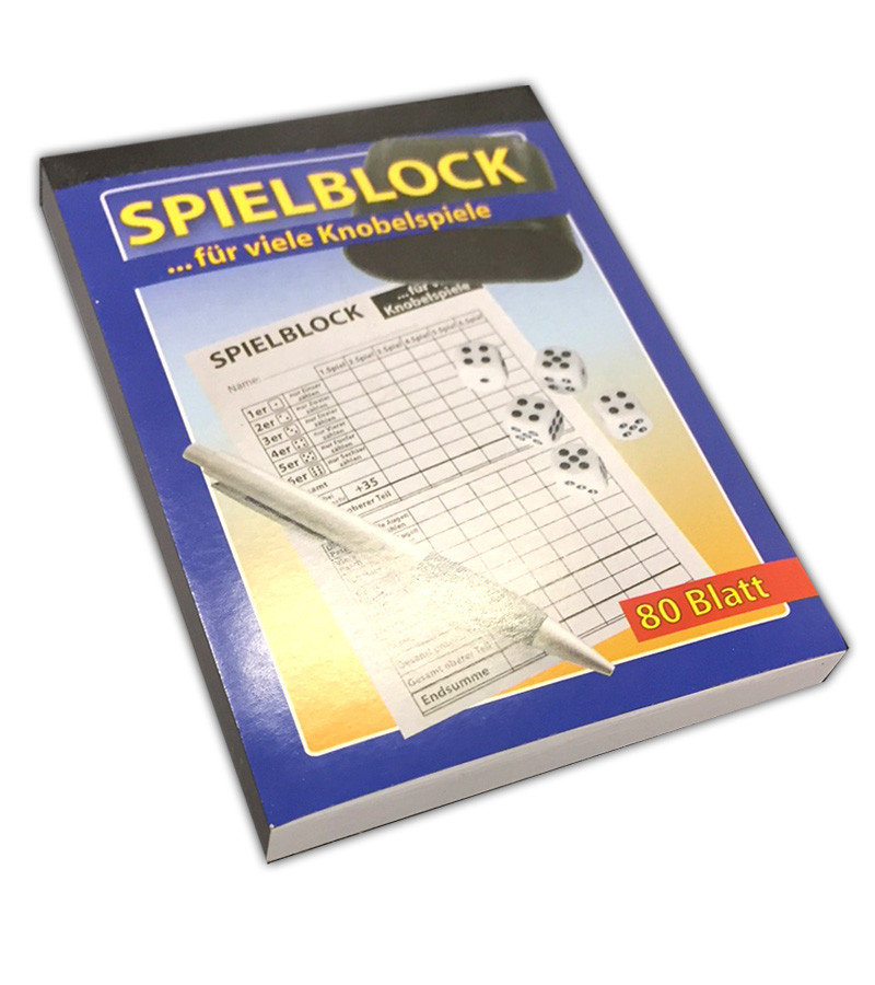 5x Spielblock für Knobel | Würfelspiele | Spiel Block Knobelspiele ...