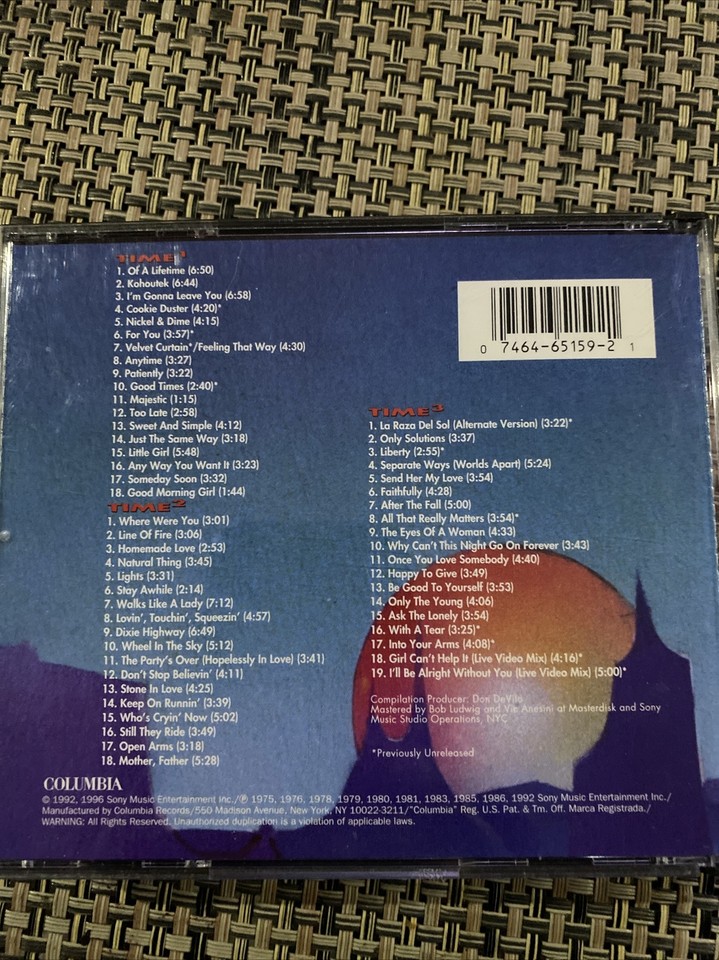 Time3 [Time Cubed] by Journey 3 CD 1996 3 Discs Fat Box Columbia ...
