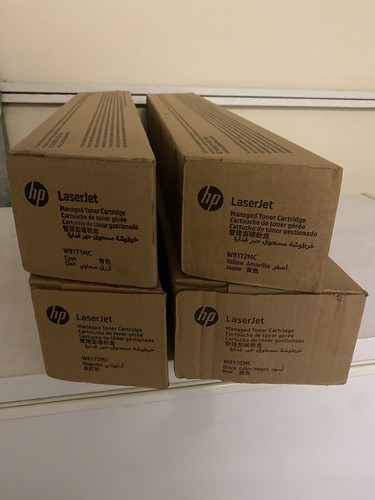 HP W9170MC W9171MC W9173MC W9172MC Toner Cartridges Set Color E877dn ...