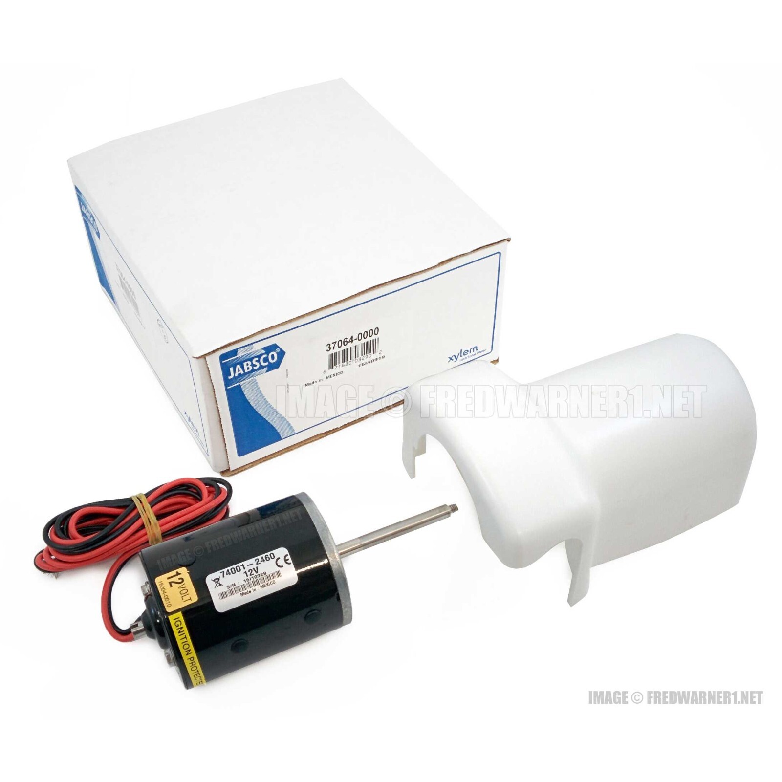 Jabsco 37064-0000 Marine Electric Toilet Motor Kit 12V DC (For 37010 ...