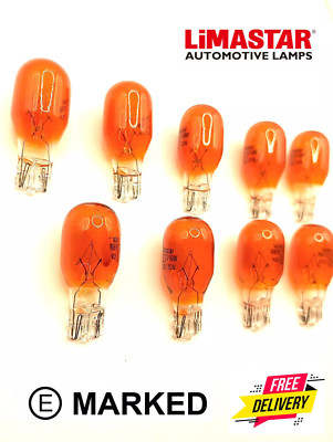 10 x T 15 921BA Amber WY16W Wedge Rear Indicator Car Light Bulb 955 12v ...