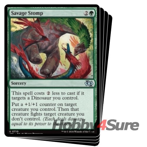 Savage Stomp X4 M/NM Magic: The Gathering MTG Foundations Jumpstart | eBay
