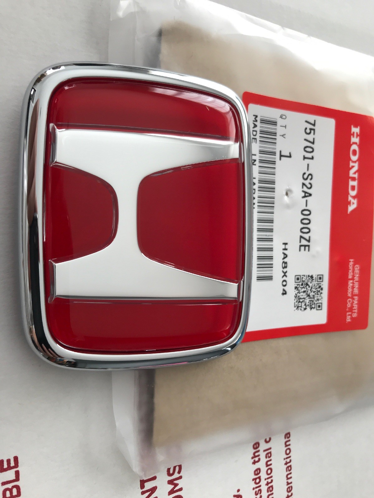 GENUINE JDM 00-09 HONDA S2000 REAR EMBLEM RED OEM JAPAN S2K BADGE S2A ...