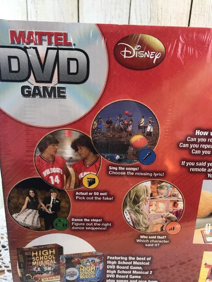 New & Sealed HIGH SCHOOL MUSICAL Wildcat Megamix DVD Board Game Mattel ...