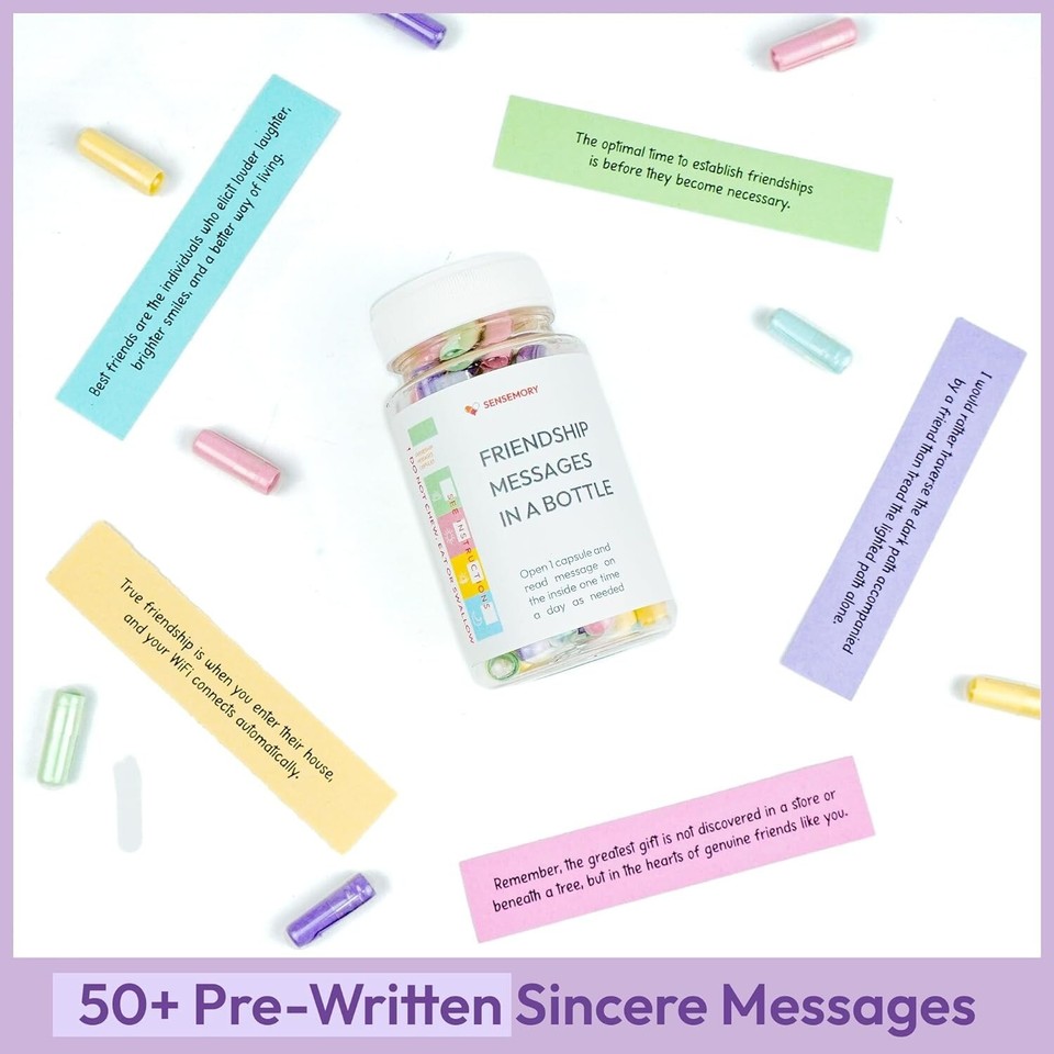 50 Friendship Capsule Letters Messages in a Bottle, for Women, BFF ...