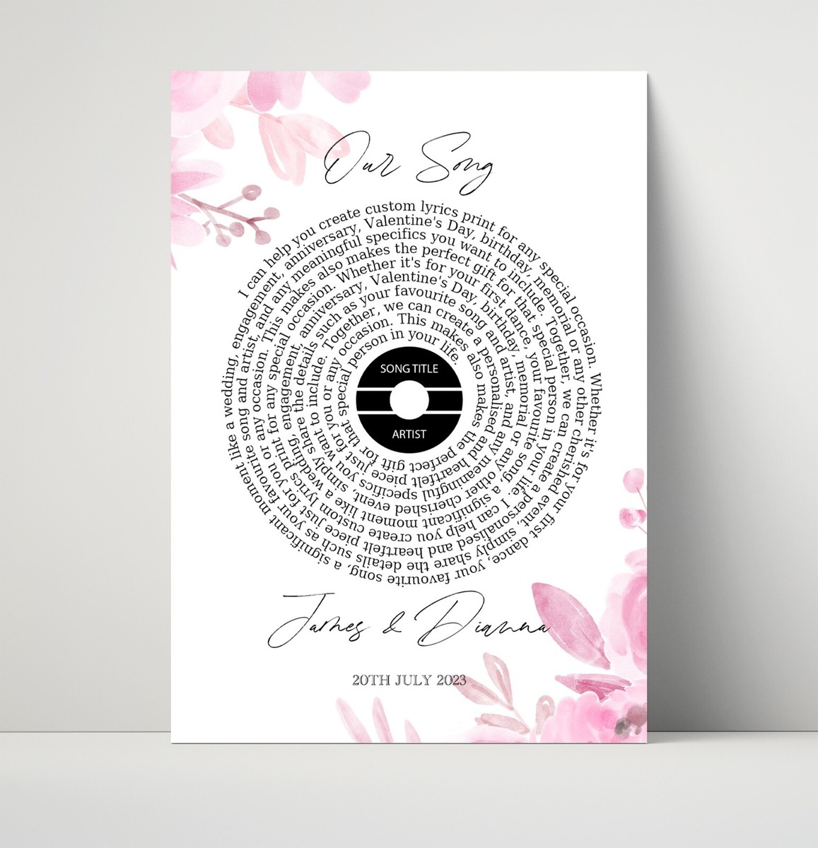 Wall Decals Song Lyrics High Definition Photographs Custom Song Lyric