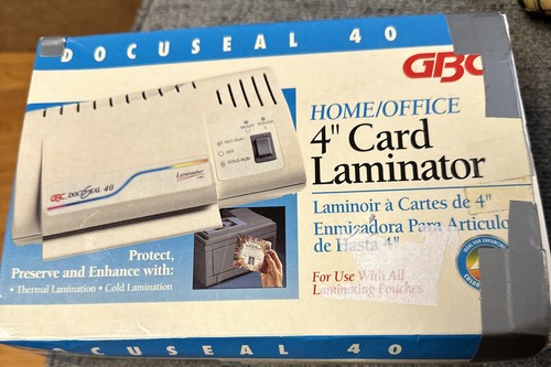 GBC DocuSeal 40 Home or Office easy to use 4" Card Laminator Machine | eBay